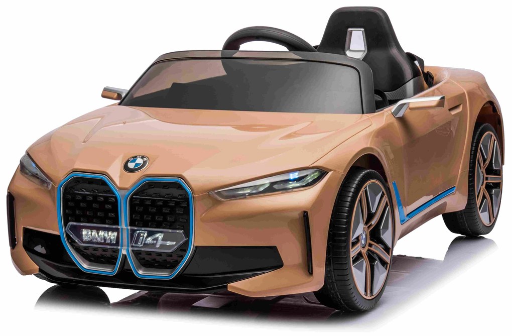 Elektrické autíčko BMW i4 zlaté