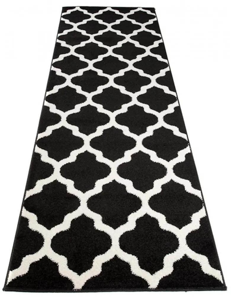 Kusový koberec Berda černý atyp 70x150cm