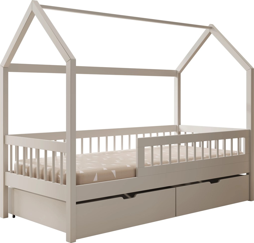 ADRK Furniture Postel Domek Galicja s matrací CH-GAL-W-200-M