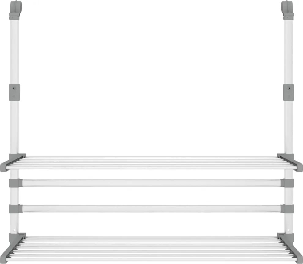 Sušák na prádlo na balkon 89 x 25 x (60–95) cm hliník 154605