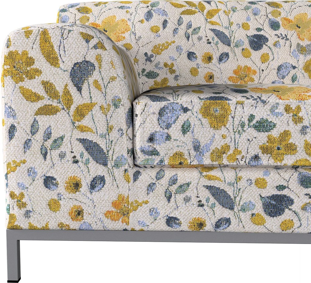 Potah na pohovku IKEA  Kramfors 3-místná barva žlutá látka pletený vzor, vzorované