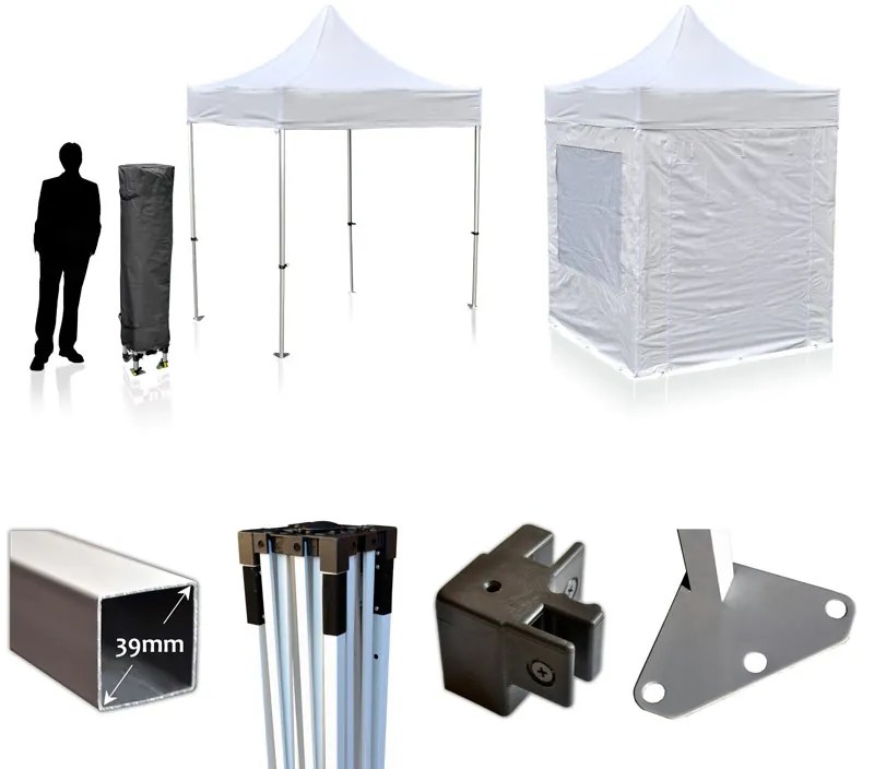 Nůžkový párty stan RedX® HOBBY 2x2 m (Kvalitní nůžkový stan 2x2 m - dostupný ve 4 barvách a možností vlastního potisku)