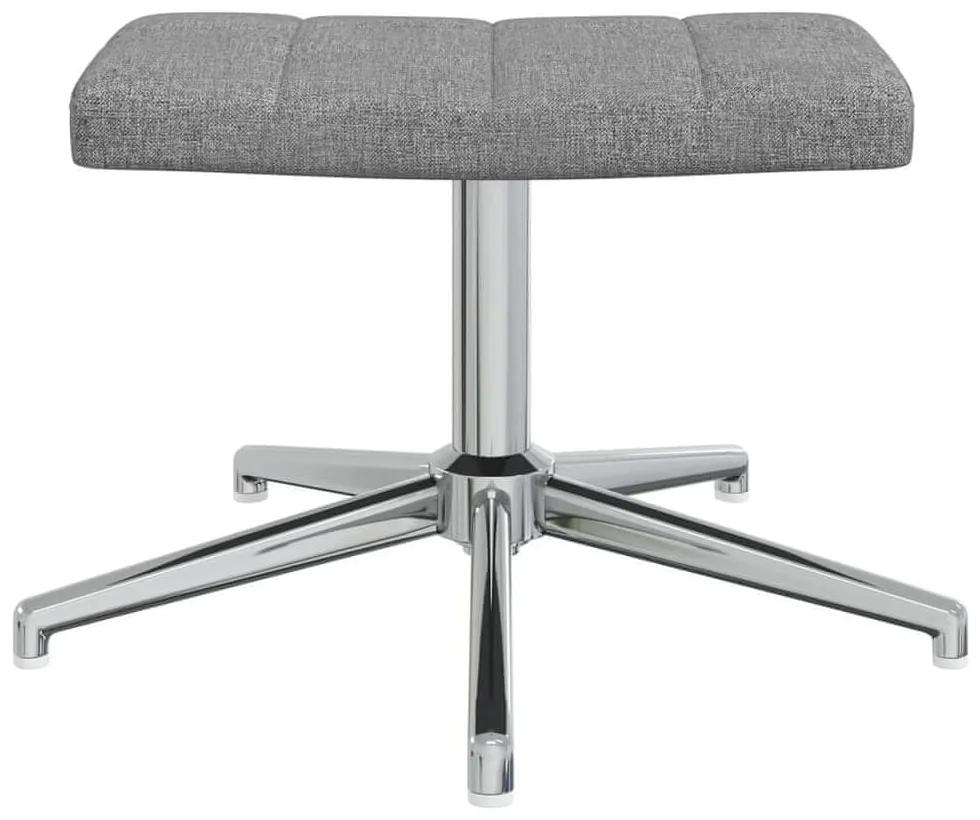 Petromila Relaxační křeslo se stoličkou světle šedé textil