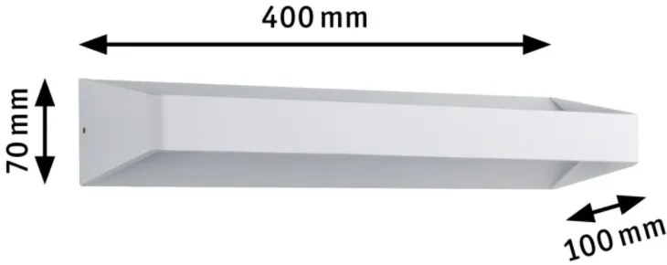 Paulmann 70791 Bar, bílé nástěnné svítidlo 10,5W LED 2700K, délka 40cm