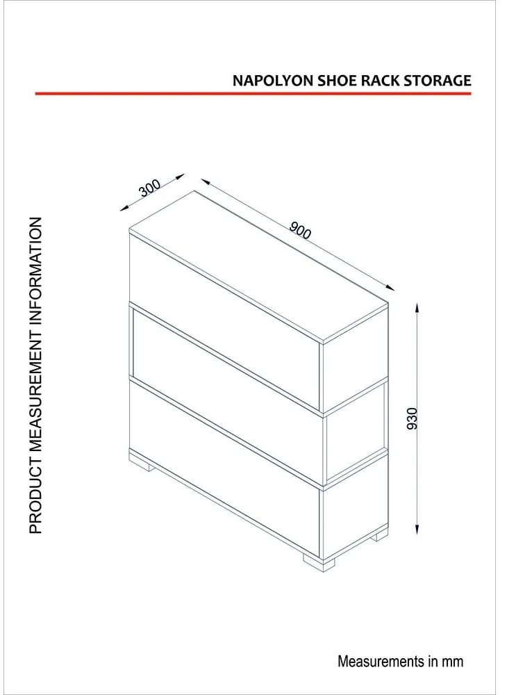 Botník se 3 zásuvkami Napolyon