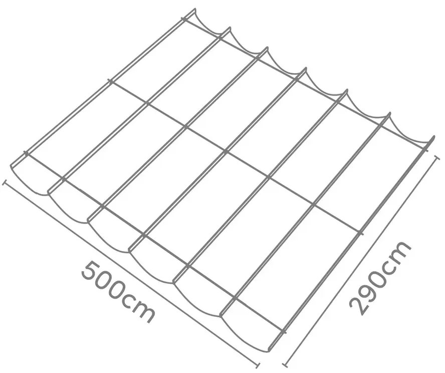 Platinum Sluneční Harmonika COOLFIT o šířce 2,9 m Barva: Slonová kost, Rozměr: 2,9x3 m