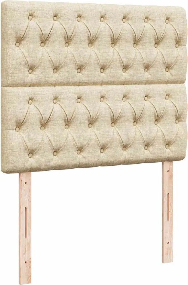 Box spring postel s matrací krémová 120x200 cm textil 3292035
