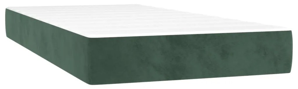 Taštičková matrace tmavě zelená 120x190x20 cm samet,  4007157