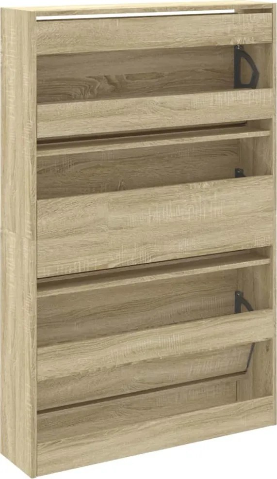vidaXL Botník 80 x 21 x 125,5 cm kompozitní dřevo [839926] Barva: dub sonoma