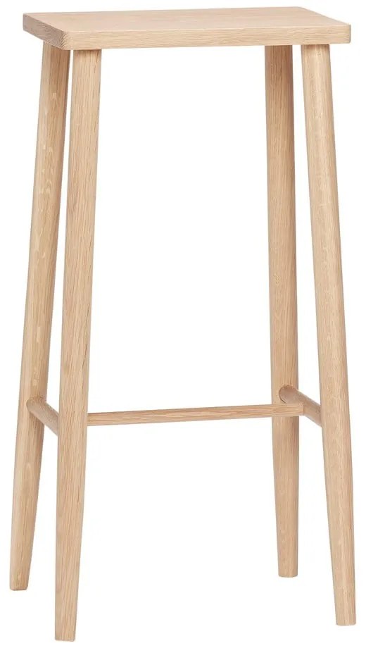 Barová stolička z dubového dřeva v přírodní barvě (výška sedáku 72 cm) Folk – Hübsch