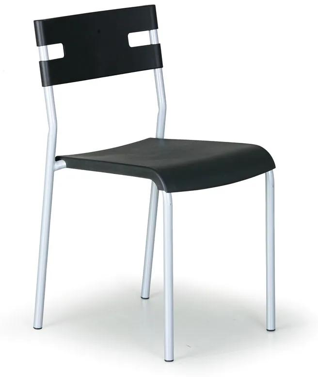 B2B Partner Plastová jídelní židle LINDY, černá
