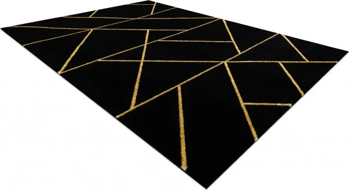 Kusový koberec Emerald geometric 1012 black and gold, 200x290, čierna, chodba / predsieň, Dywany Łuszczów