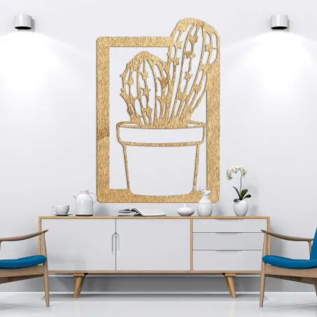 Designový dřevěný obraz na zeď s rostlinným motivem | SENTOP PR0402-C