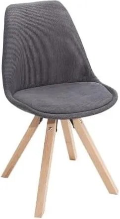 INV Jídelní židle Luton šedý kord