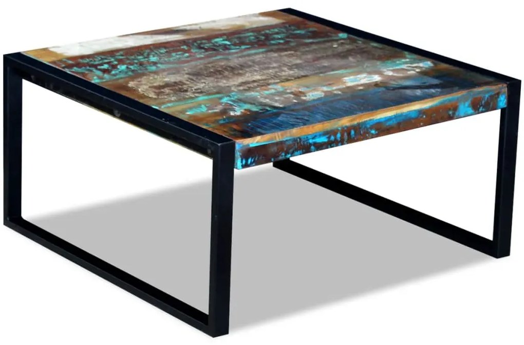 243295 vidaXL Konferenční stolek masivní recyklované dřevo 80 x 80 x 40 cm