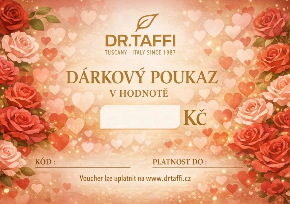 Elektronický valentýnský dárkový poukaz Dr. Taffi 5000 Kč
