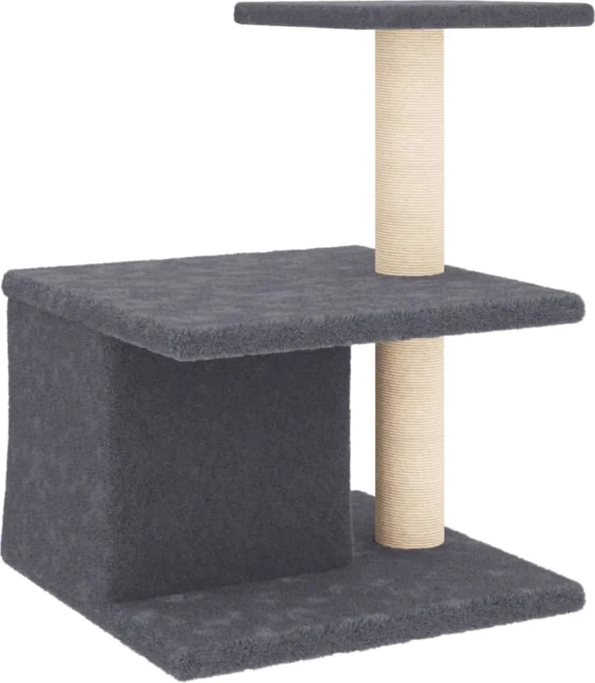 Škrabadlo pro kočky se sisalovými sloupky tmavě šedé 48 cm 171788