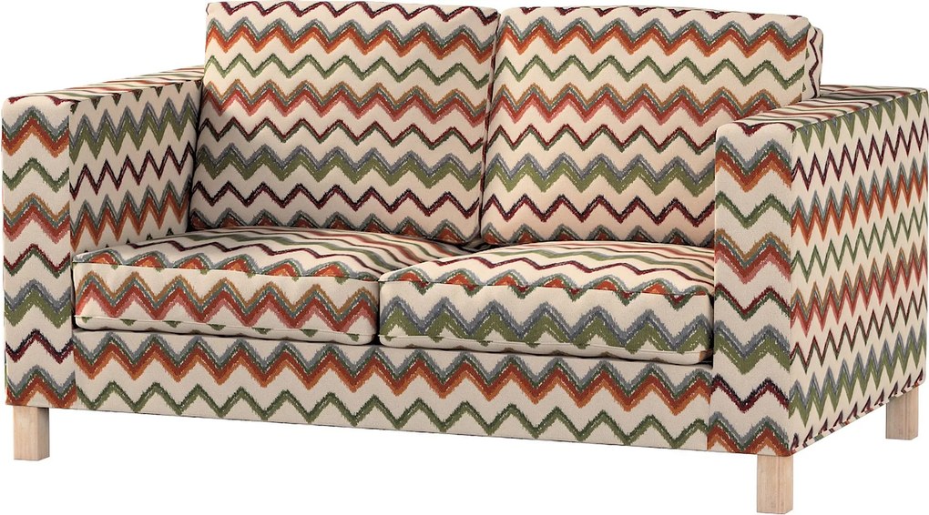 Potah na pohovku IKEA  Karlanda 2-místná, krátký barva vícebarevná látka pletený vzor, vzorované