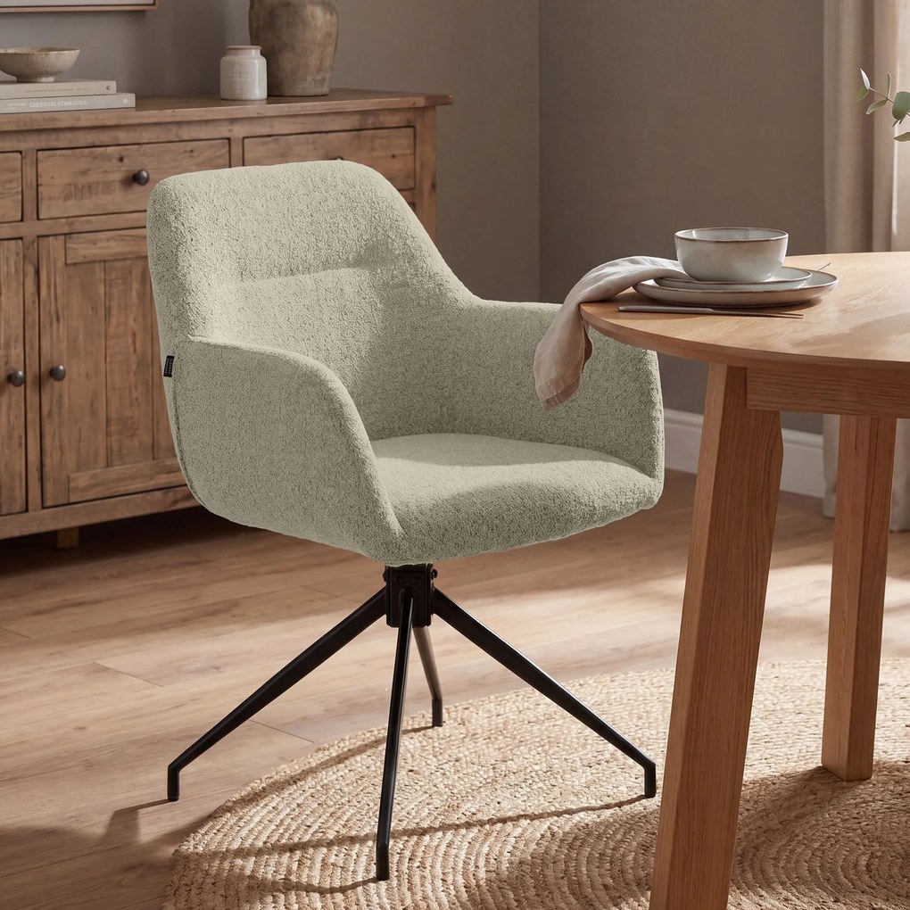 Sada 2 jídelních židlí Merlinda látka Teddy – taupe
