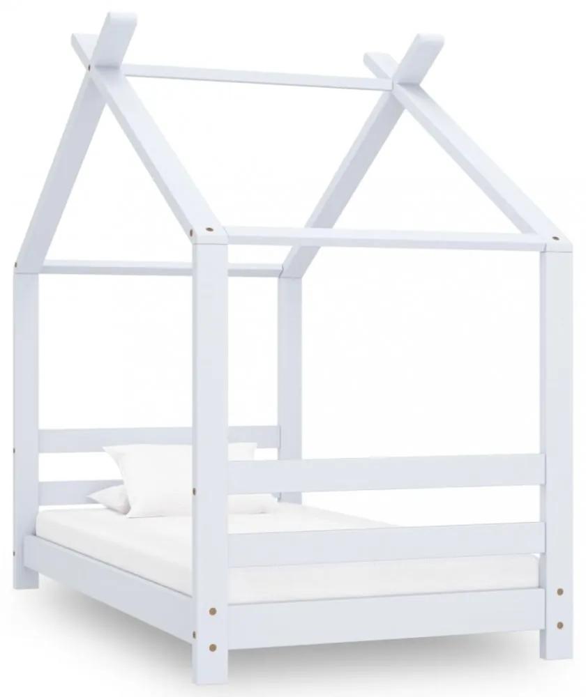 Dětská postel 70x140 borovice Dekorhome Bílá