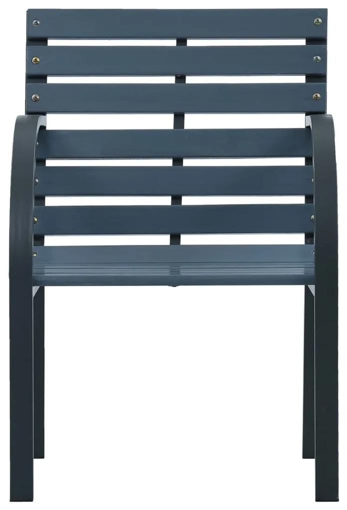 Zahradní židle 2 ks šedé dřevo,  47938