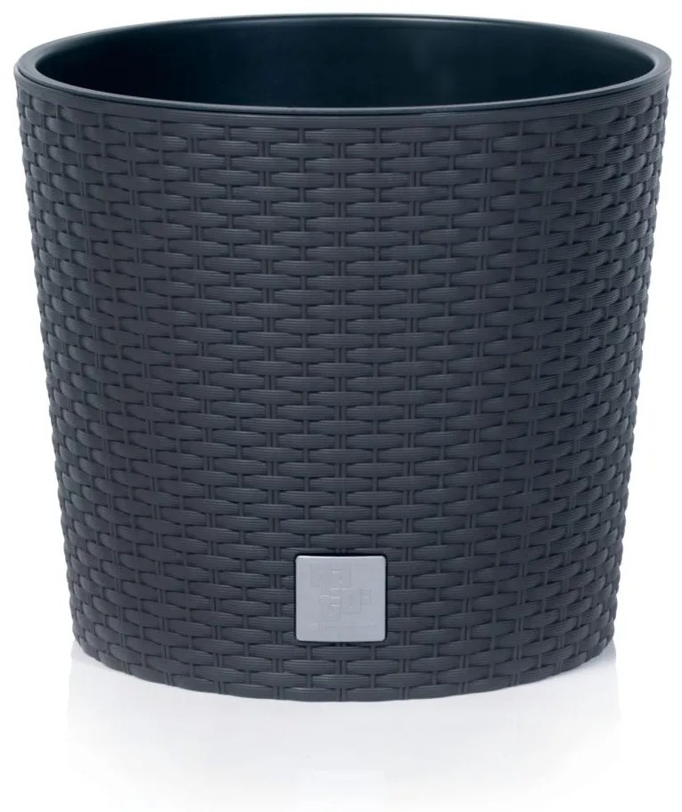 PRO Květináč RATO ROUND + vklad antracit 30,0 cm