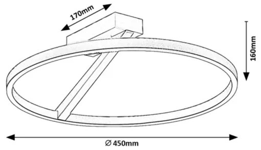 Rabalux 71351 - LED Stropní svítidlo RENARA LED/24W/230V 3000K pr. 45 cm