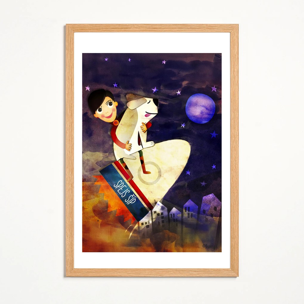 Lucie Gazdošová | Spejs šíp Rám: Černý, Velikost: 40 x 30 cm
