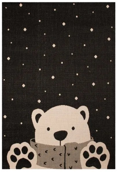 Hans Home | Kusový koberec Vini 103023 Icebear Stan 120x170 cm, černý