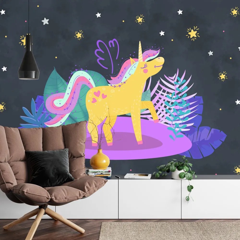 Fototapeta Ula La Unicornio Night Stars Hladký vinyl 254x184