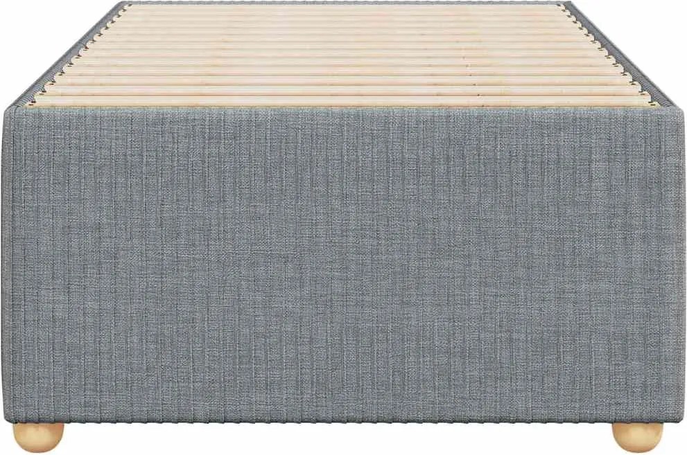 Rám postele bez matrace světle šedá 90 x 190 cm textil 3284900