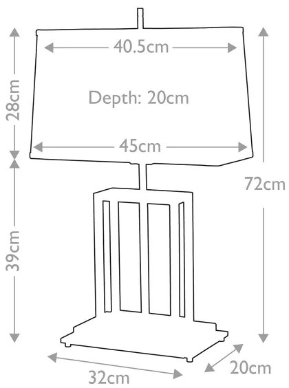 Elstead ATLAS-TL - Stolní lampa ATLAS 1xE27/60W/230V