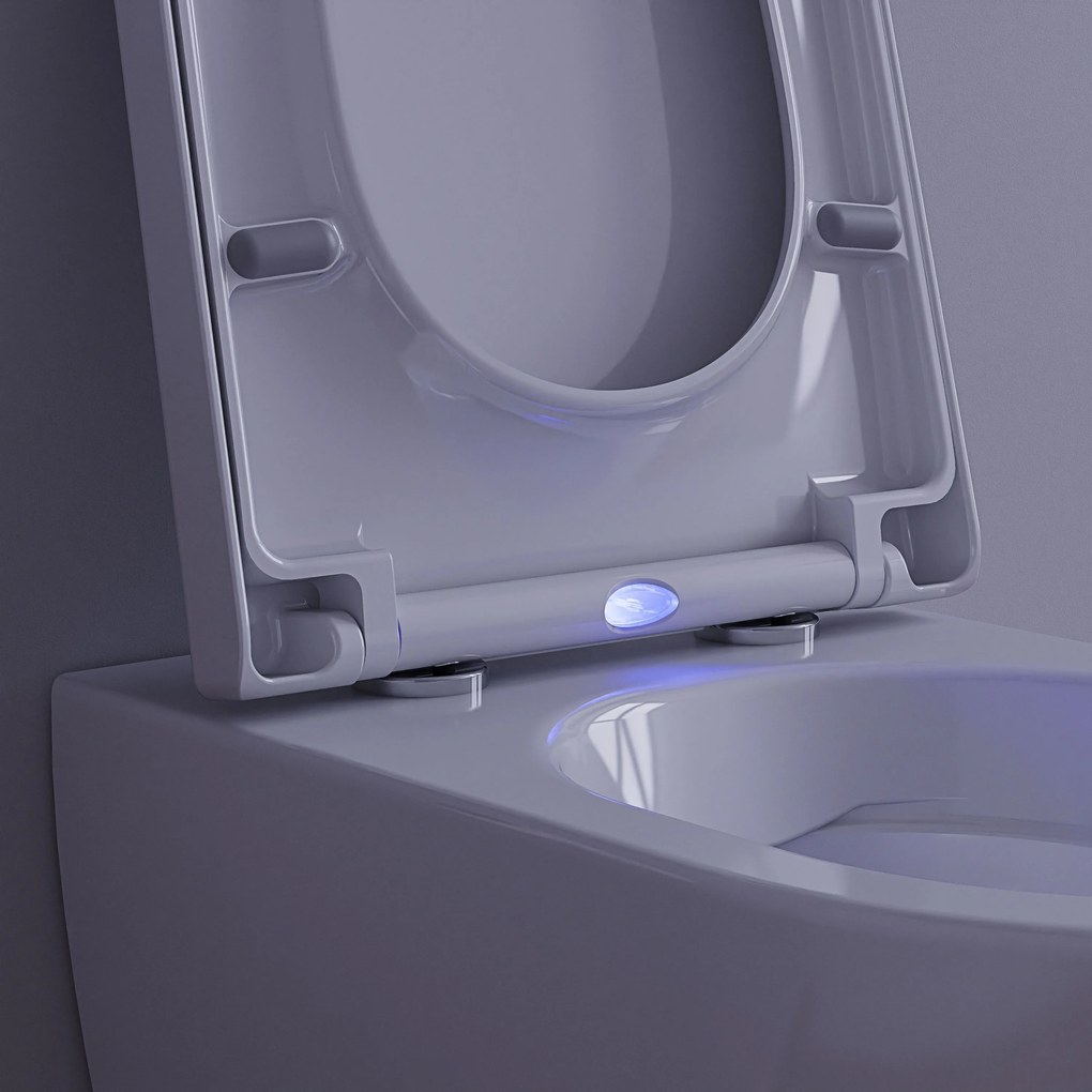 Závěsné WC NT2039 s pomalu padajícím prkénkem Soft-close, rimless - bílá lesklá