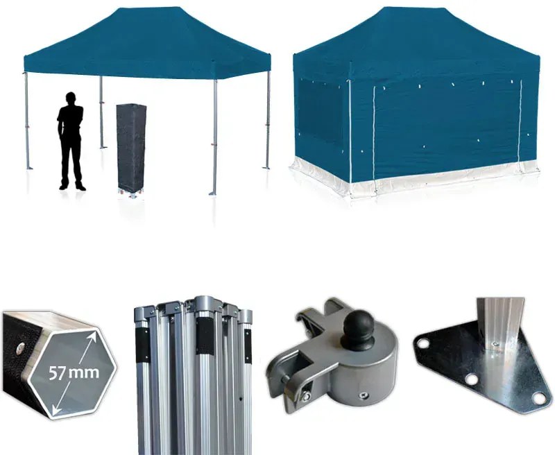 Nůžkový párty stan RedX® PROFI EXTREME 3x4,5 m (Nejbytelnější nůžkový párty stan 3x4,5 m na trhu - dostupný v 8 barvách a možností vlastního potisku)