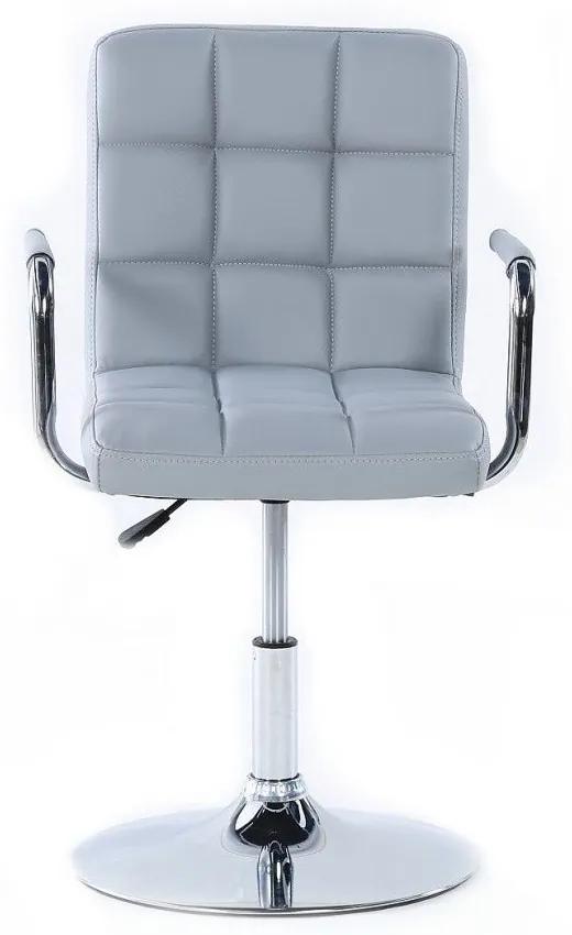 LuxuryForm Židle VERONA na stříbrném talíři  - šedá