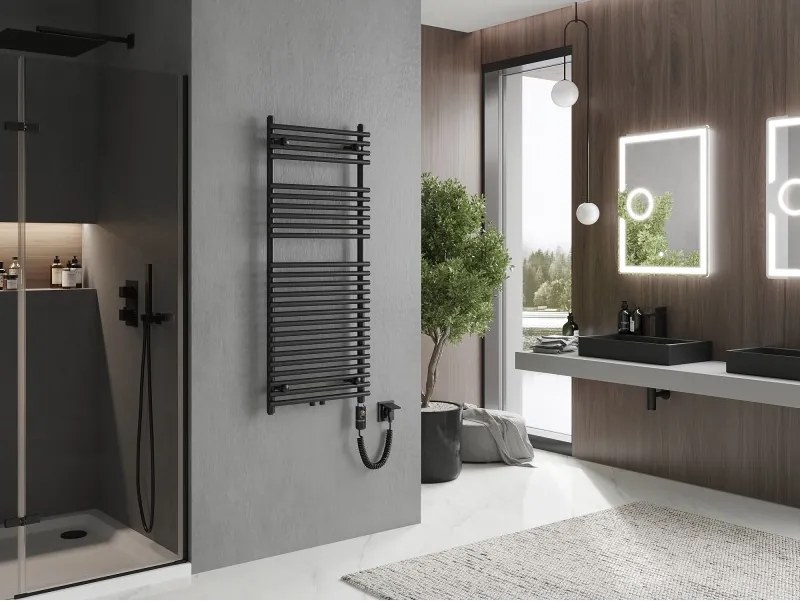 Mexen Sol, elektrické topné těleso 1200x500 mm + topná tyč 600 W, černá, W125-1200-500-2600-70