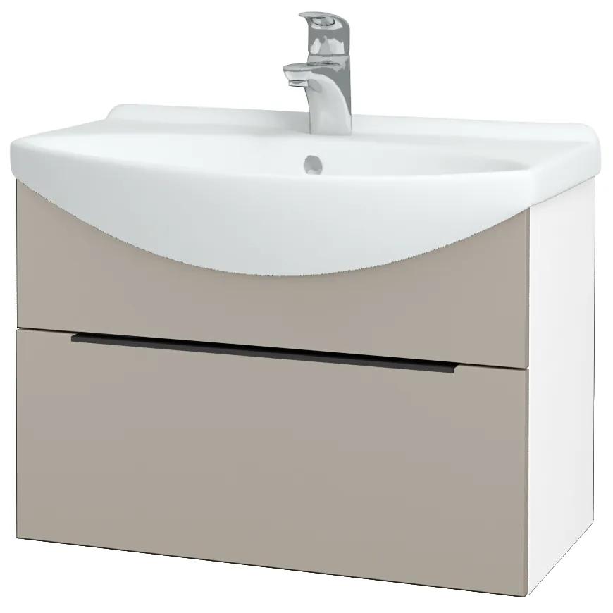 Dřevojas Koupelnová skříň TAKE IT SZZ 65 Varianta: N01 Bílá lesk / Úchytka T05 / D16 Beton tmavý
