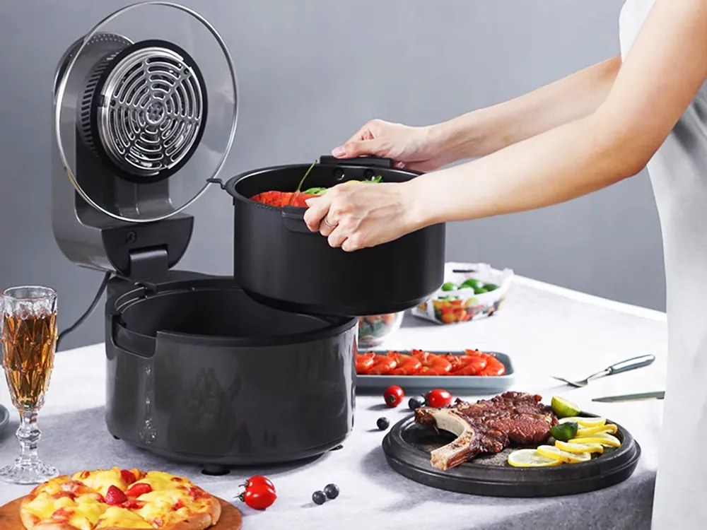 Verk Group Fritéza bez tuku fritéza air fryer velká na pečení 1200 w 5 l