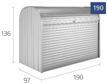 Biohort Úložný box StoreMax® 190, šedý křemen metalíza