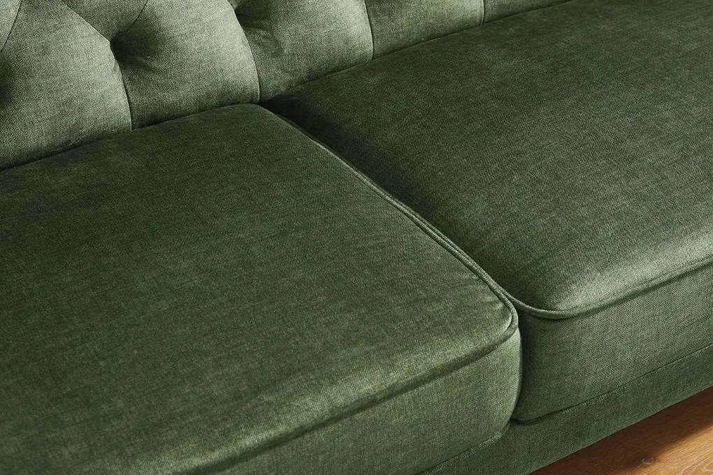 Designová rozkládací sedačka Scarlet 220 cm zelený samet