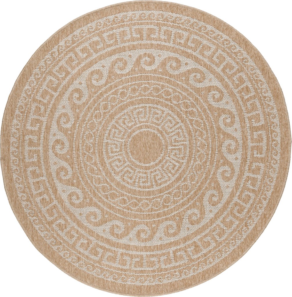 Ayyildiz, AKCE: 160x160 (průměr) kruh cm Kusový koberec Comilla 887 Beige kruh, béžová, chodba / předsíň