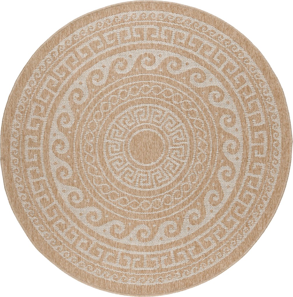 Ayyildiz, AKCE: 160x160 (průměr) kruh cm Kusový koberec Comilla 887 Beige kruh, béžová, chodba / předsíň