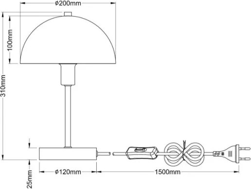 Globo 24009W - Stolní lampa ATOMA I 1xE14/40W/230V bílá