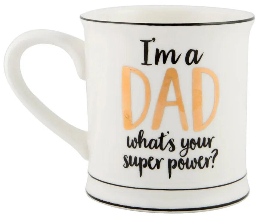 Porcelánový hrnek Sass &amp; Belle Super Dad, 400 ml