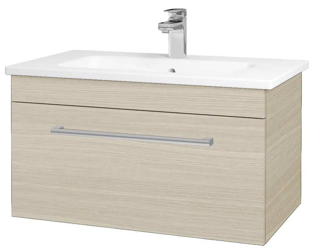 Dřevojas Koupelnová skříň ASTON SZZ 80 Varianta: N01 Bílá lesk / Úchytka T05 / N08 Cosmo