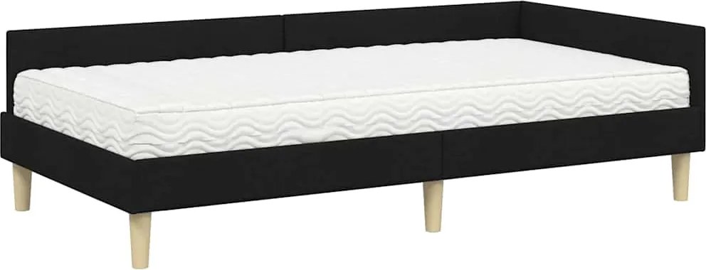 Rohový rám postele s matrací Jiný s čelo 2 ks Zelená textil 3393671