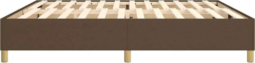 Rám postele s boxspringem tmavě hnědý 200 x 200 cm textil 3120988
