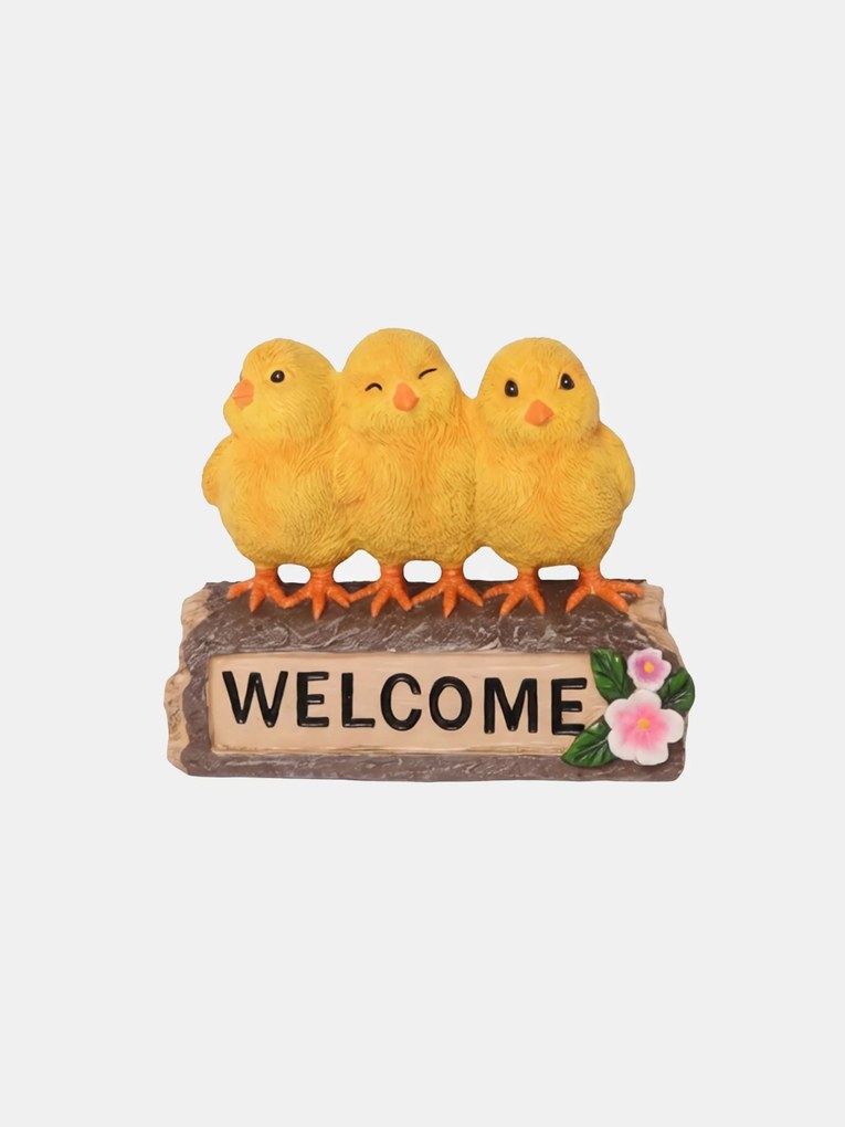 Sinsay - Stojící zahradní dekorace s nápisem „Welcome“ - žlutá