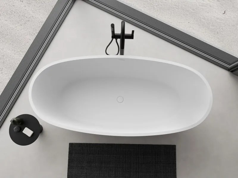 Mexen Torino volně stojící vana z konglomerátu 175 x 78 cm, bílá mat - 57271757800