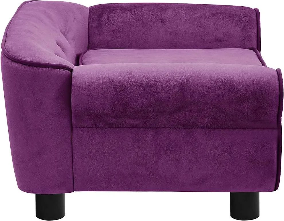 Pohovka pro psy vínová 72 x 45 x 30 cm plyš 171041